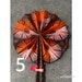 African Fabric Hand Fan With Leather Handle, Decorative Fan Made With ...