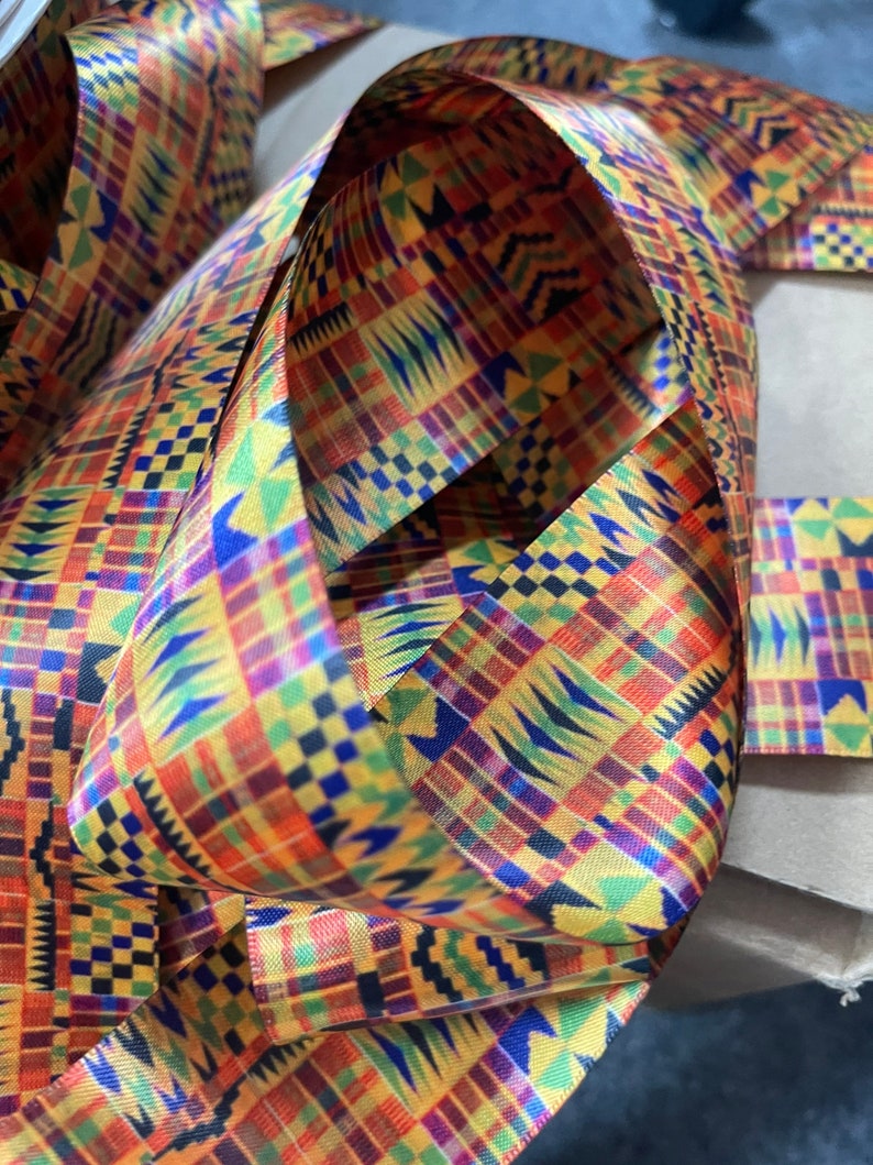2 Wide African Print Ribbon African Ankara Kente Ribbon Ankara Ribbon ...
