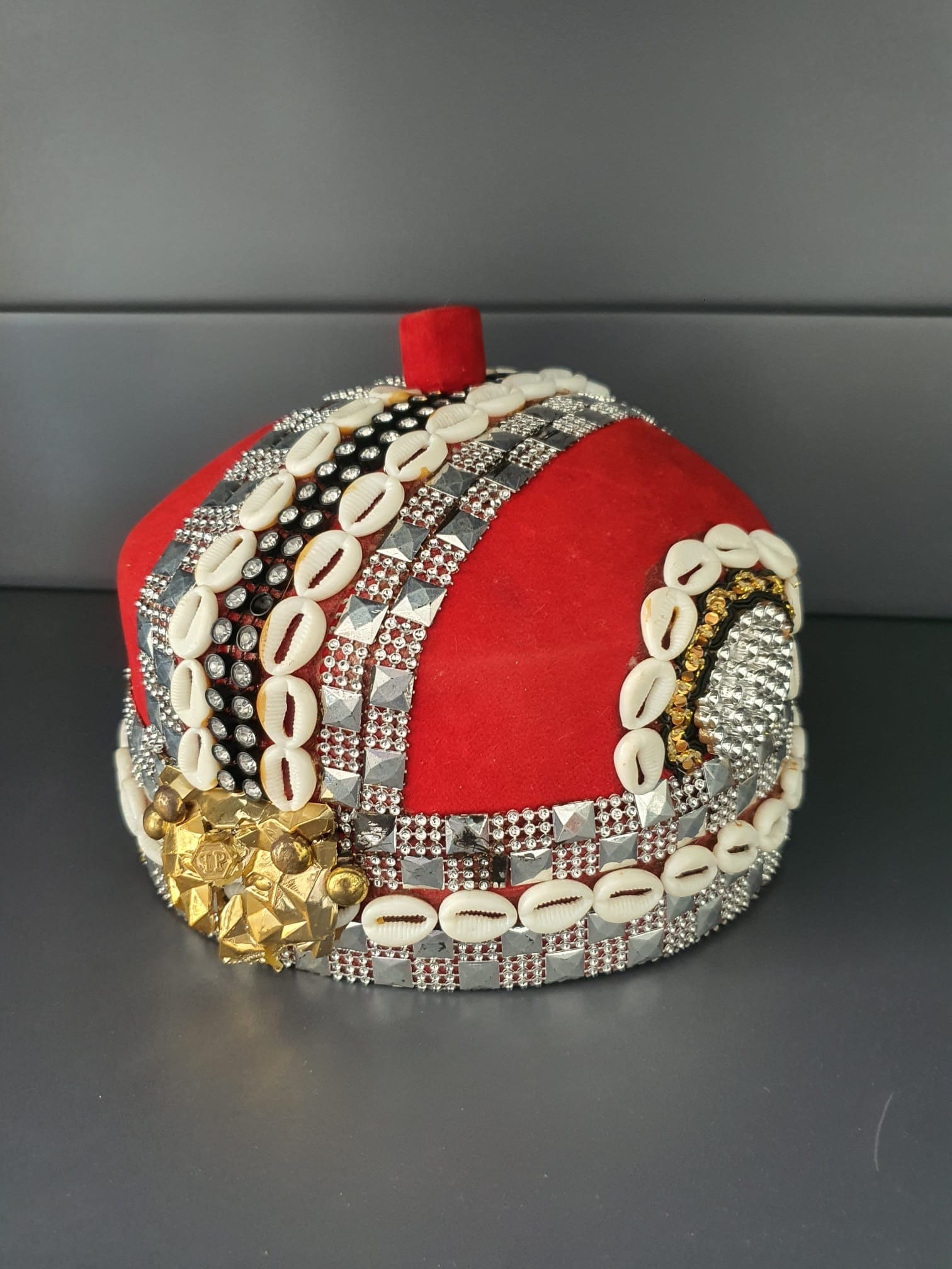 New Cowries Royalty Hat/african Prince/traditional Hat/chieftaincy Hat ...