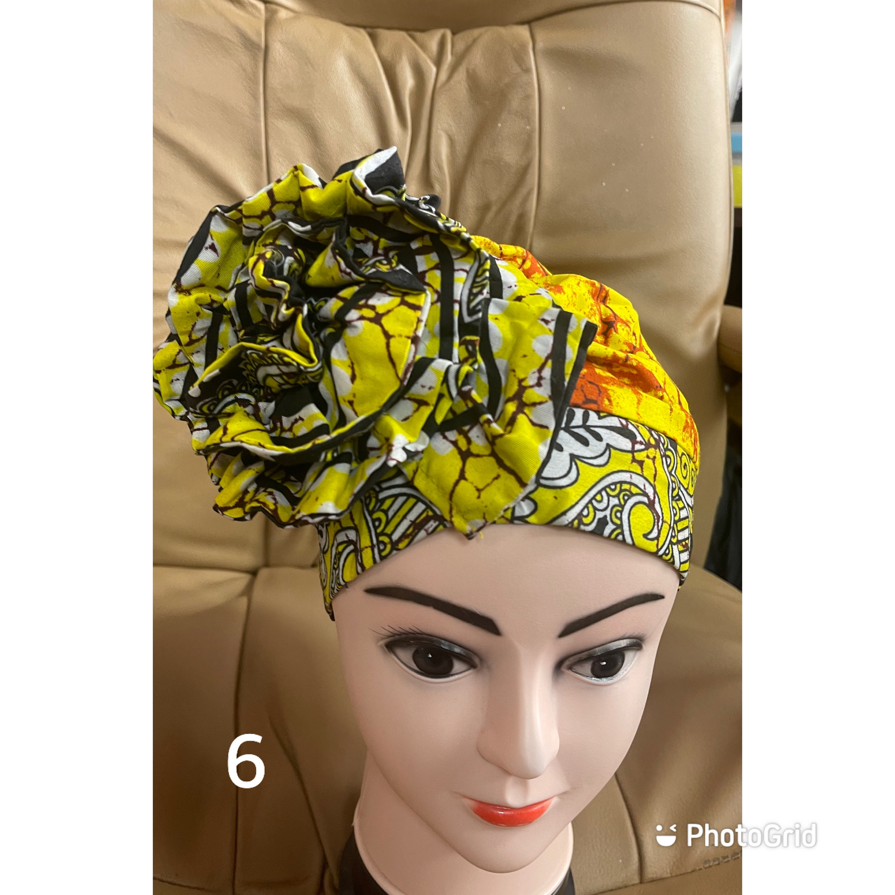 African Kente Ankara Turban Head Cap Auto Gele Head Ready to Wear Cap ...