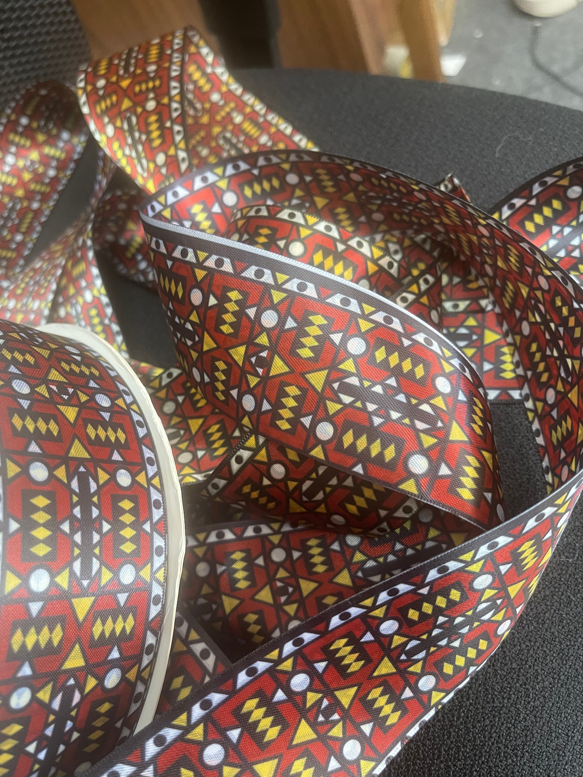 2 Wide African Print Ribbon African Ankara Kente Ribbon Ankara Ribbon ...