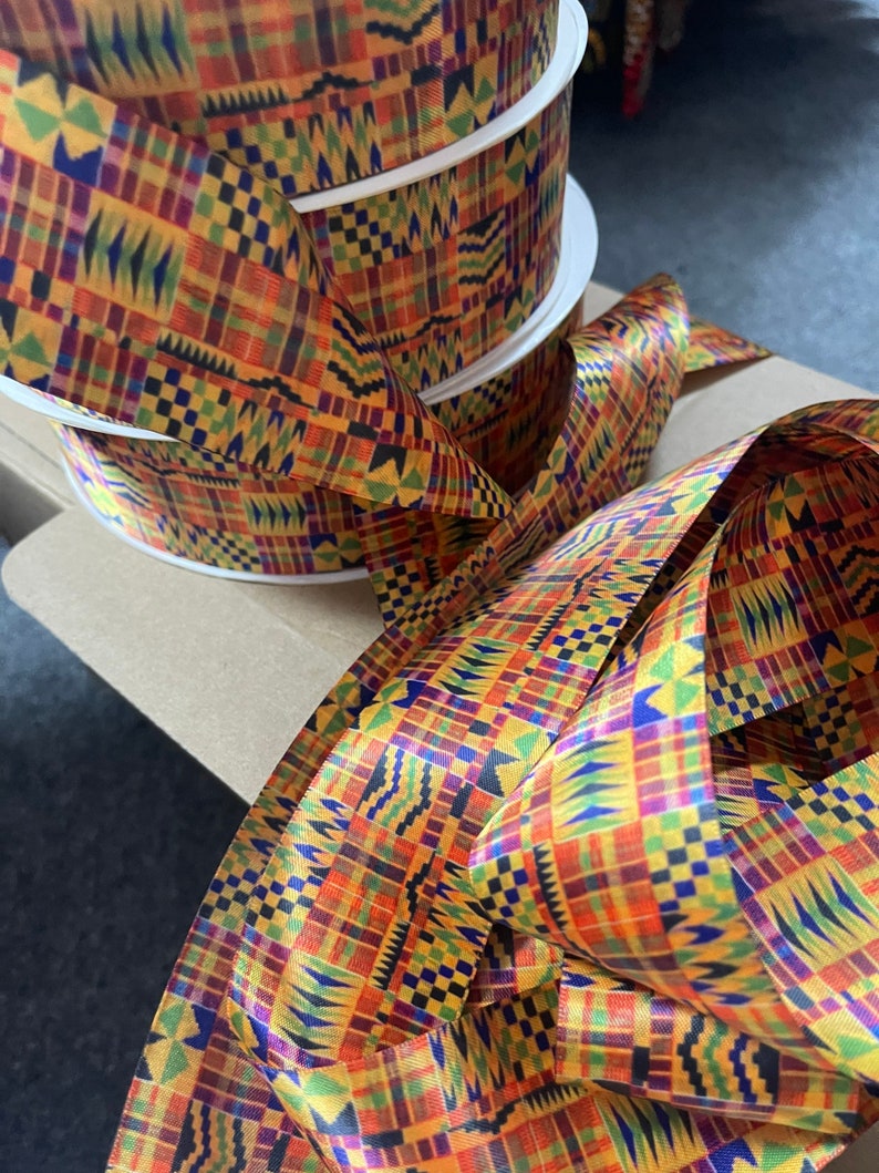 2 Wide African Print Ribbon African Ankara Kente Ribbon - Etsy