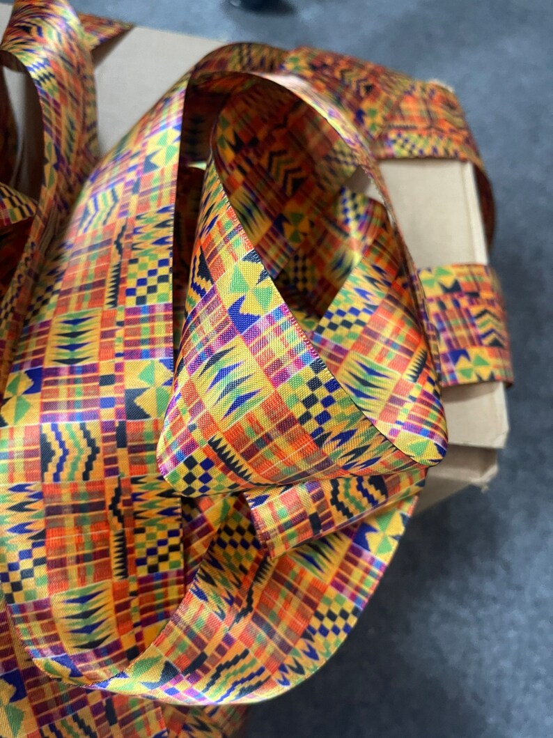 2 Wide African Print Ribbon African Ankara Kente Ribbon - Etsy