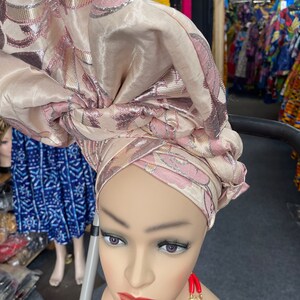 African Autogele, Ready to Wear Silver Gele, African Hat, Traditional ...