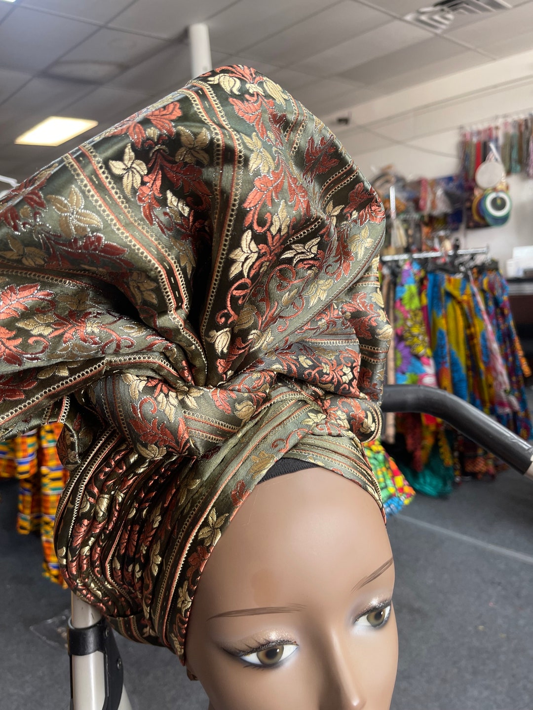 African Autogele, Ready to Wear Silver Gele, African Hat, Traditional ...