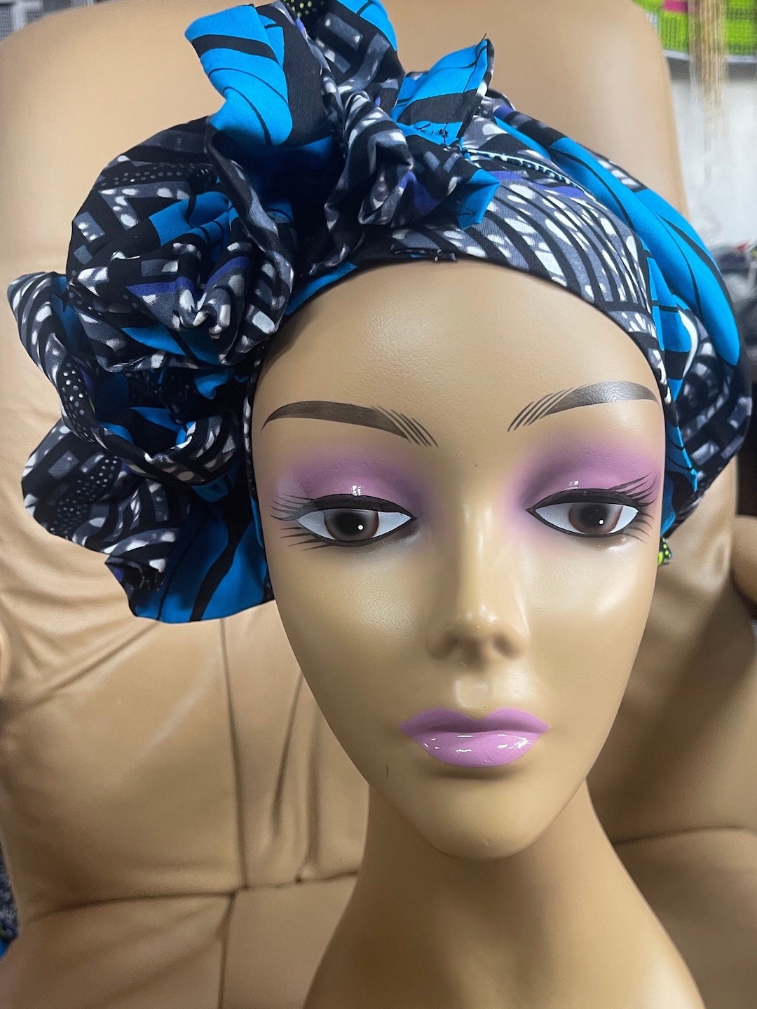 African Turban Hat Auto Gele Ready Made Head Wear African - Etsy