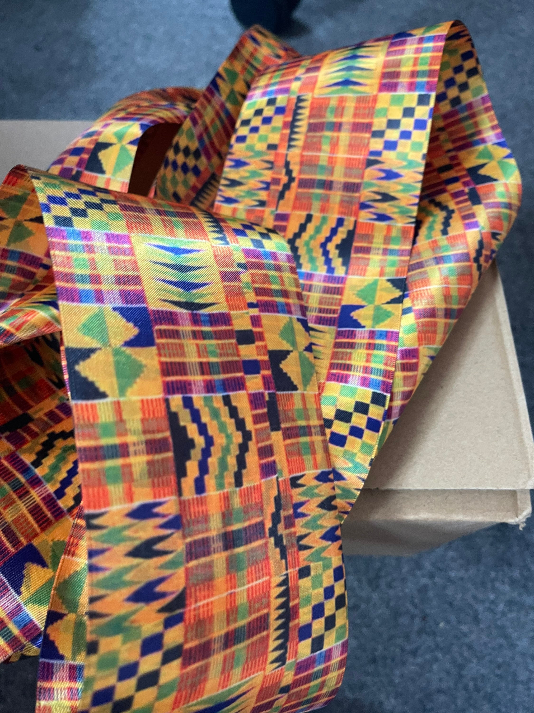 2 Wide African Print Ribbon African Ankara Kente Ribbon - Etsy