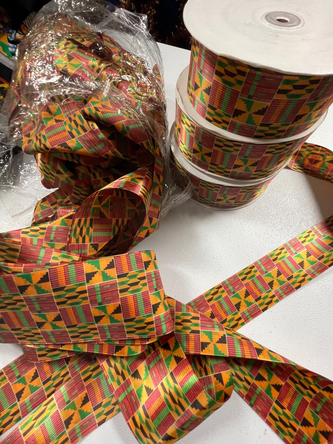 African Print Ribbon African Ankara Kente 3 Yards Ribbon Ankara Ribbon ...