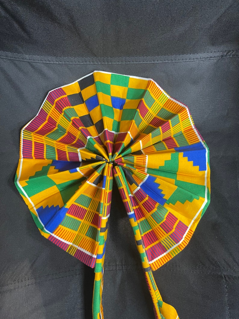 African Kente Fabric Fan African Ankara Kente Fan Wedding Favors of ...