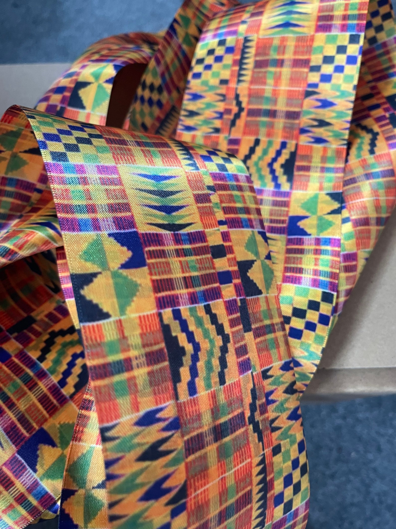 2 Wide African Print Ribbon African Ankara Kente Ribbon Ankara Ribbon ...