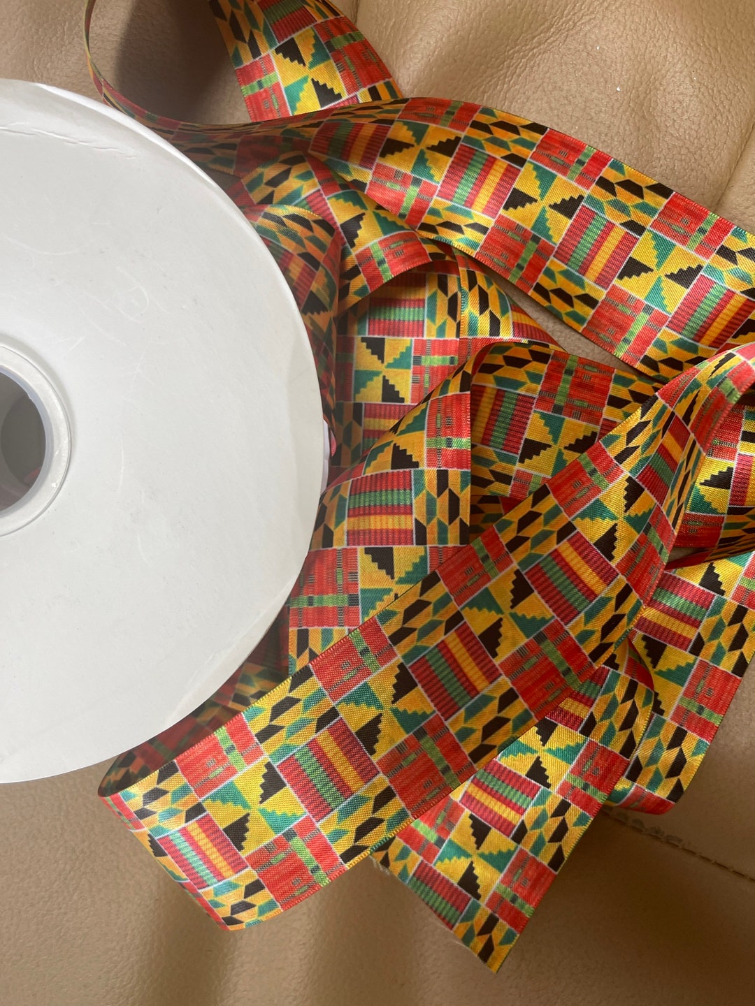 1” Wide African Print Ribbon African Ankara Kente Ribbon Ankara Ribbon ...