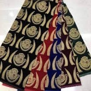 Isiagu Velvet Fabric, Royal African Velvet Isi Agu Fabric Sold per Yard ...