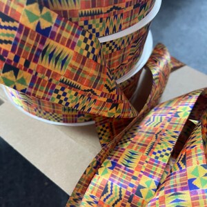 2” Wide African Print Ribbon African Ankara Kente Ribbon Ankara Ribbon ...