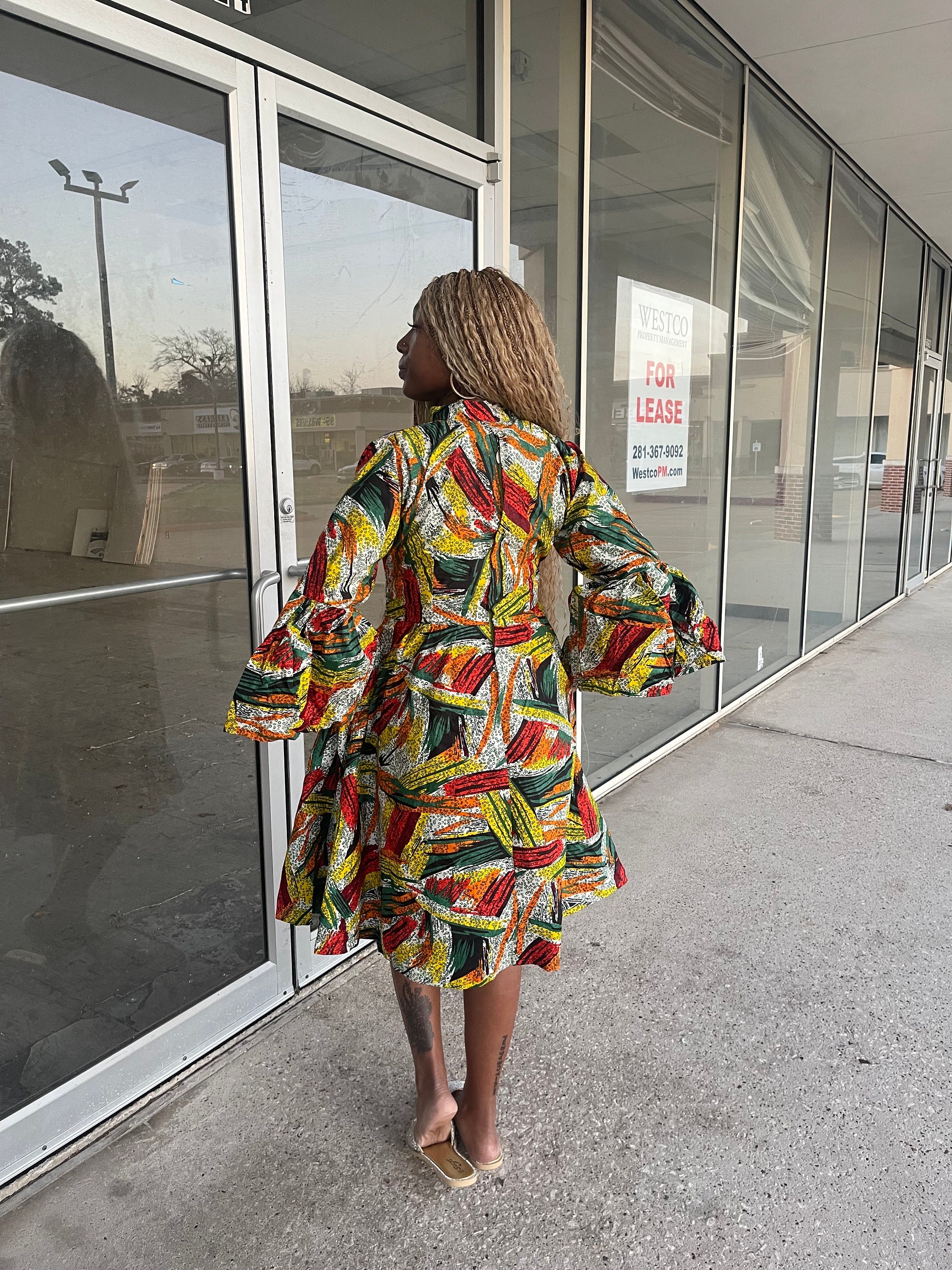 African Clothing for Women Ankara Kente Danshiki African Party Dress ...