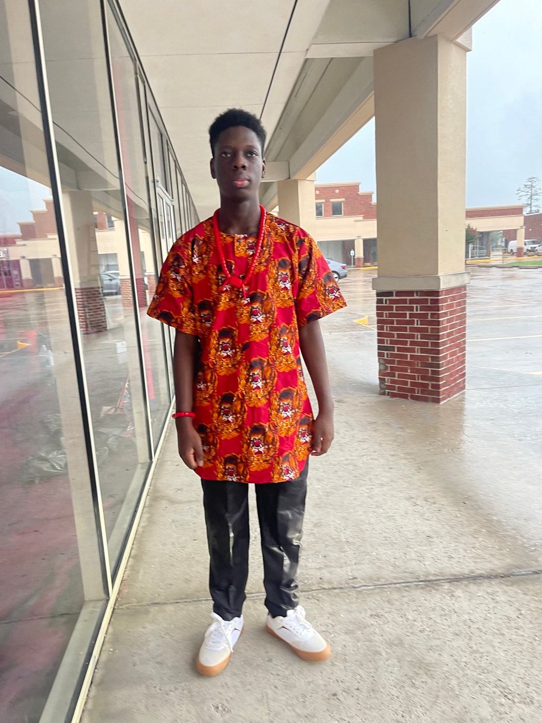 Igbo Traditional Men Top Wedding African Ankara Print Isi - Agu Wears ...