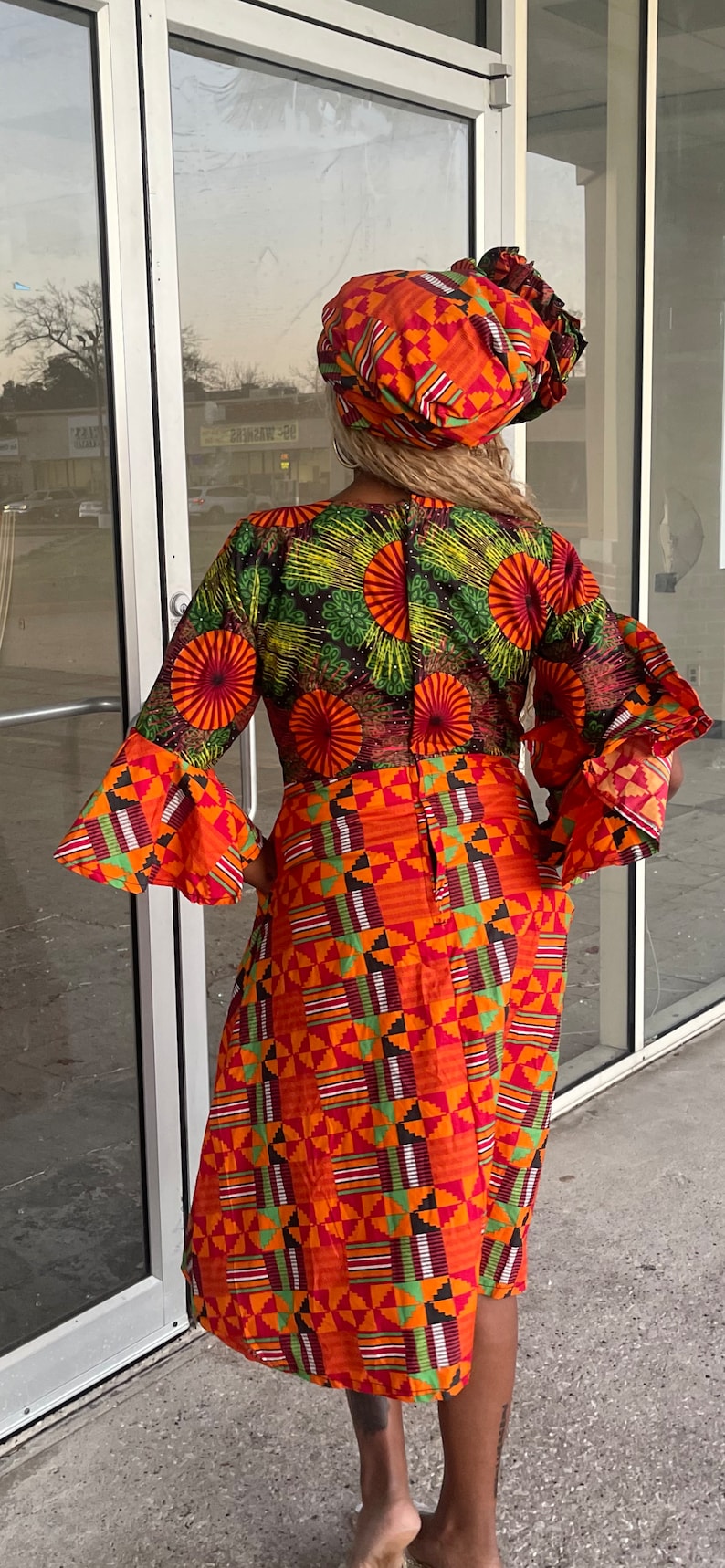 African Clothing for Women Ankara Kente Danshiki African Party Dress ...
