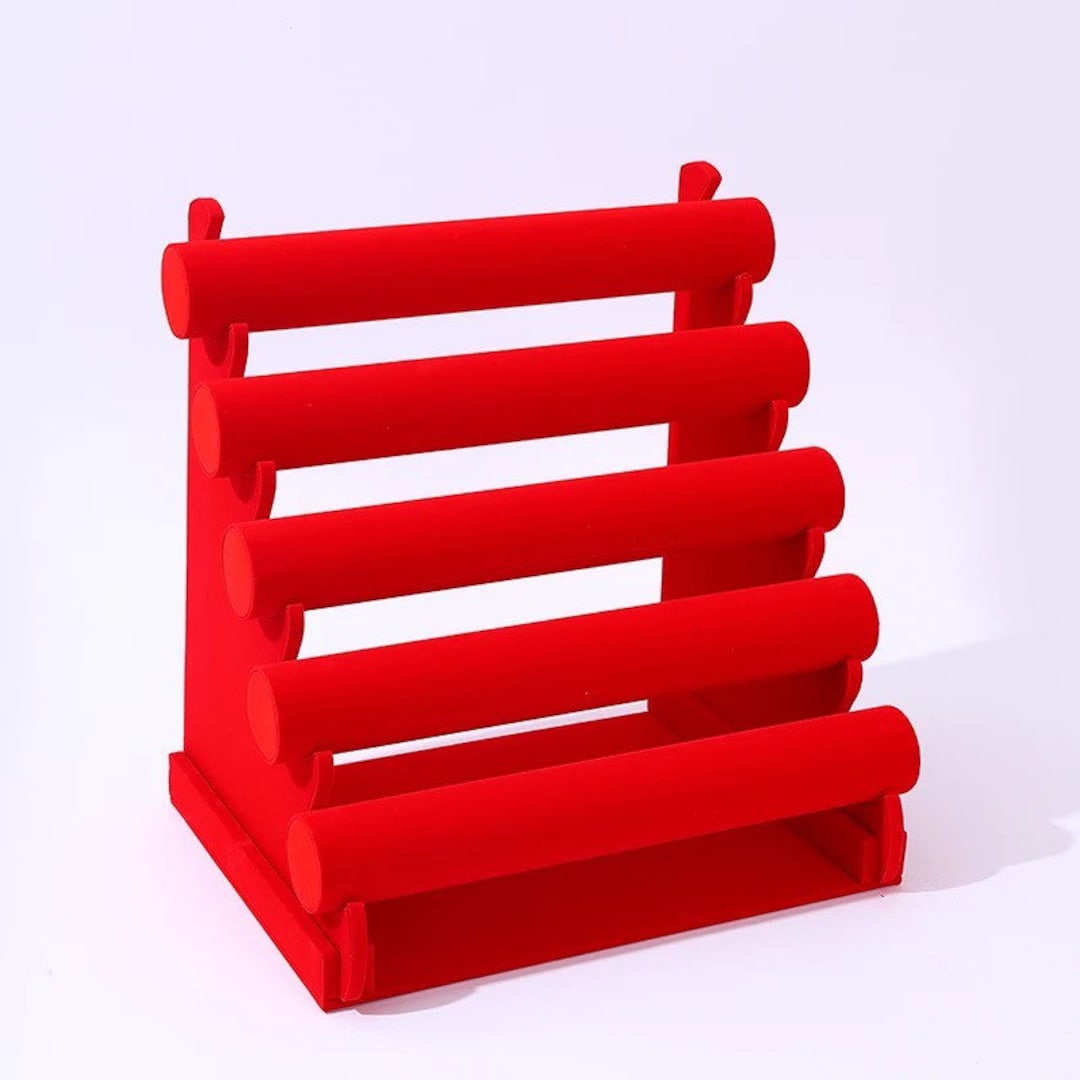 Five Layers Wooden Jewelry, Watches, Bracelets, Beads Display Stand ...