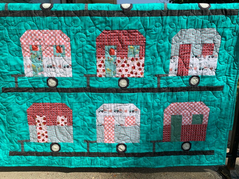 Vintage Camp Trailer Quilt Homemade Quilt Decor or Gift - Etsy