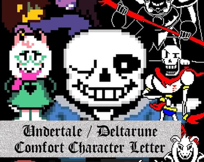 Undertale Deltarune Comfort Character Letter - Etsy