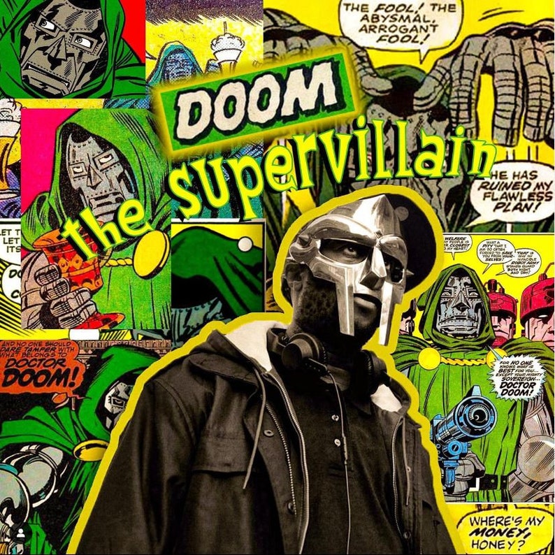 RIP MF DOOM Digital Collage 5x5 Print - Etsy