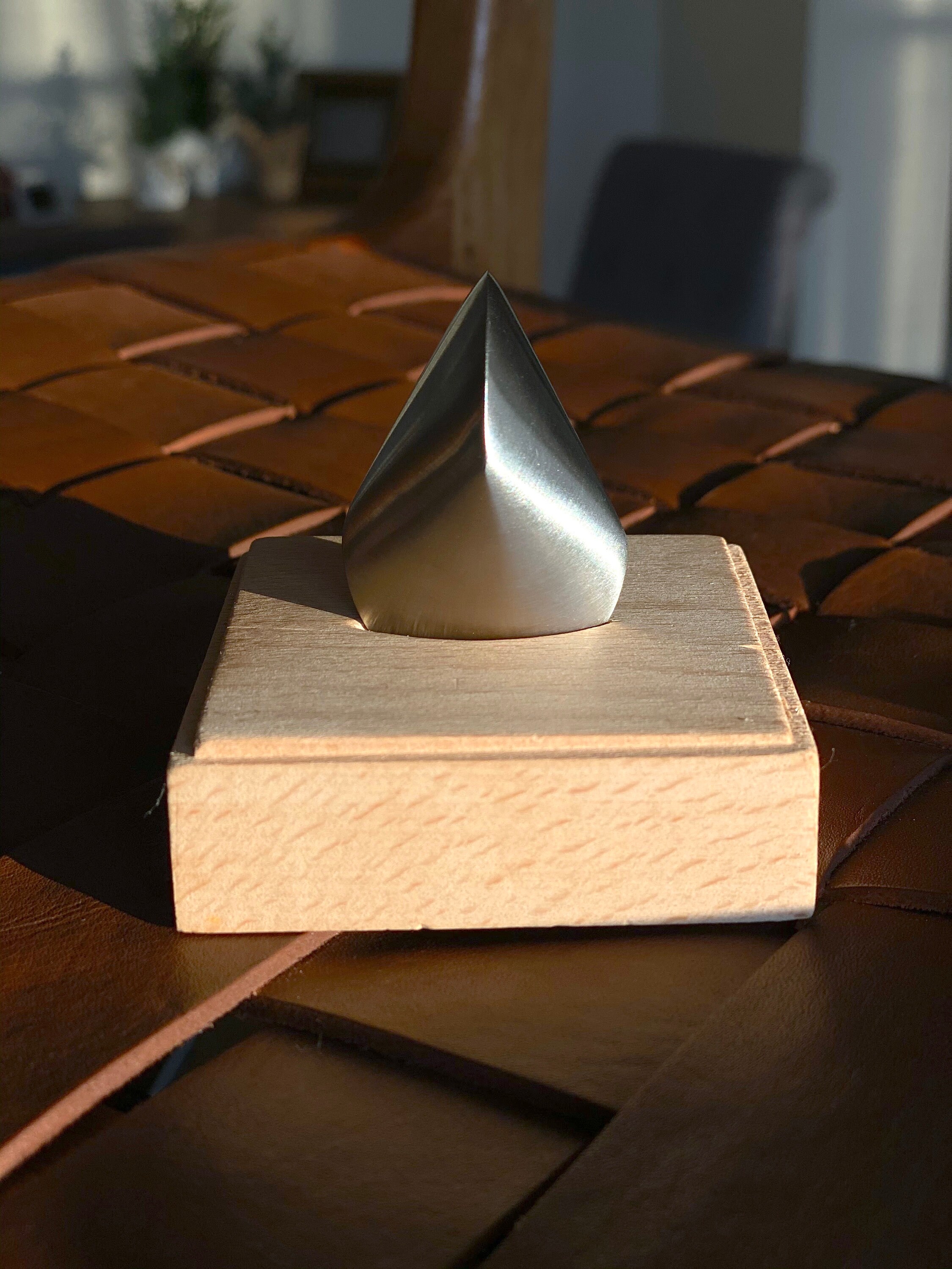 Perfect Gift for Him/her- Brass Oloid - Brushed Finish Desk Toy Wobbler ...