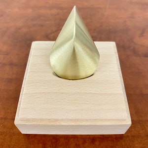 Perfect Gift for Him/her- Brass Oloid - Brushed Finish Desk Toy Wobbler ...