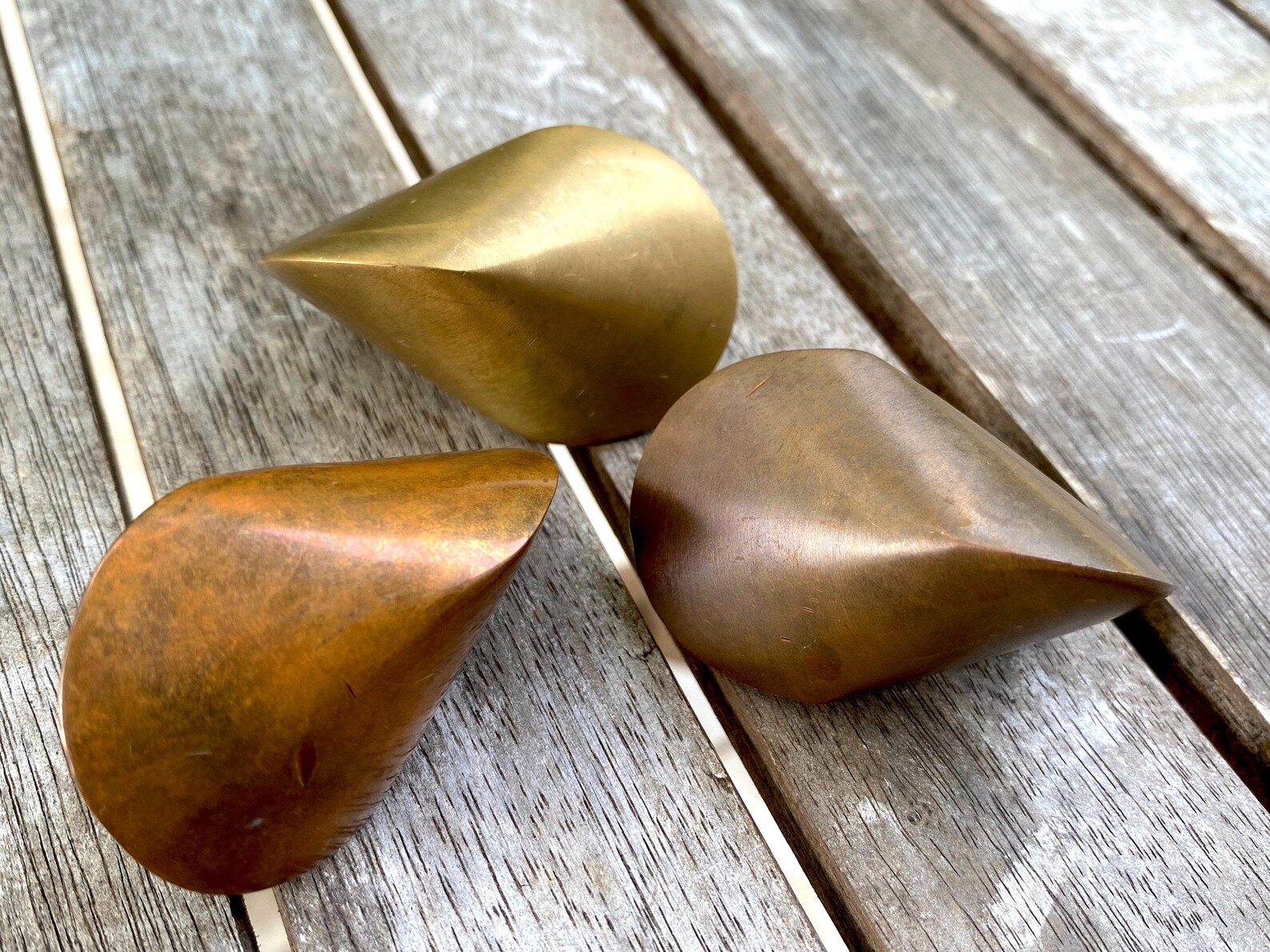 Perfect Gift for Him/her- Brass Oloid - Brushed Finish Desk Toy Wobbler ...