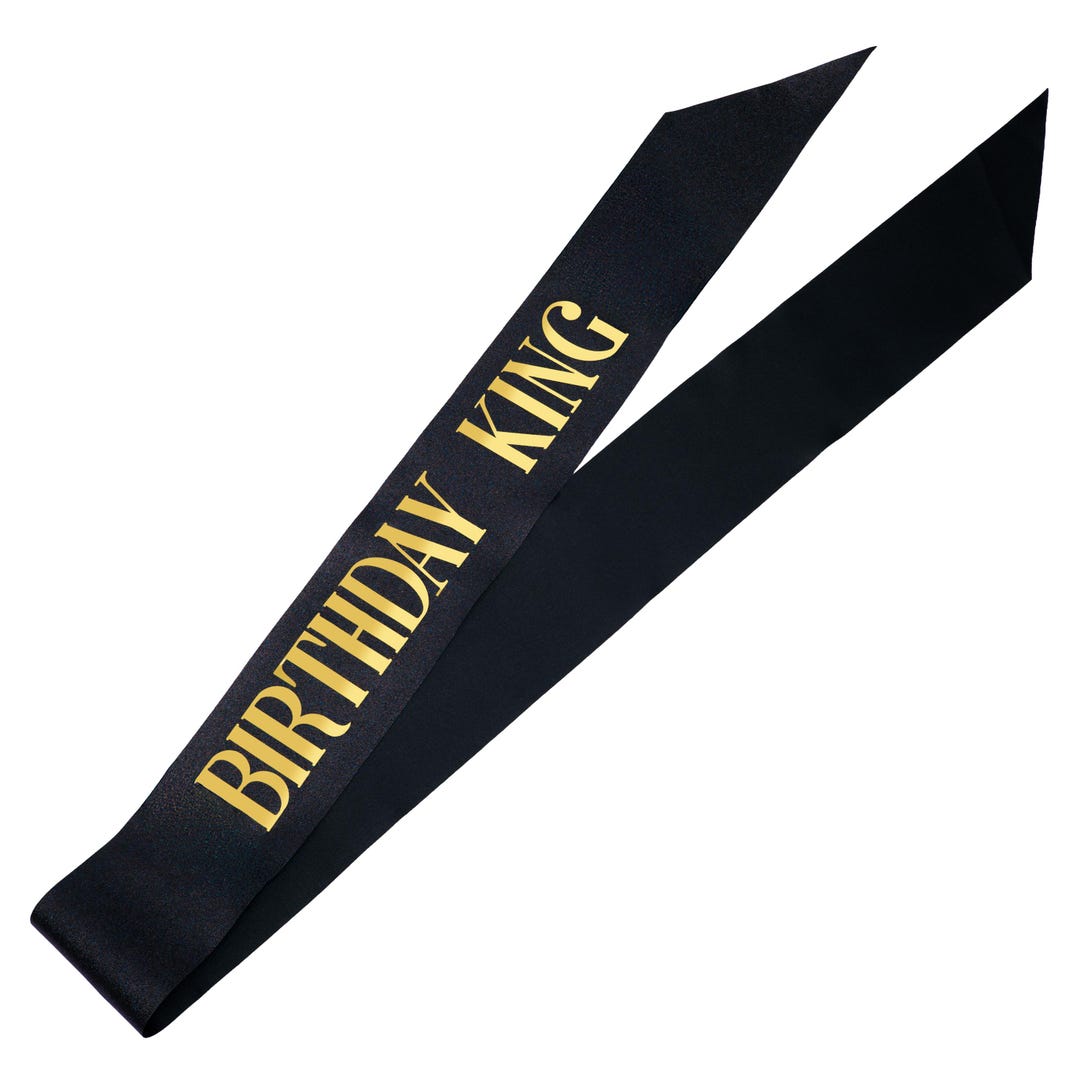 Birthday King Sash for Men, Birthday Male, Party Accessory for Him ...
