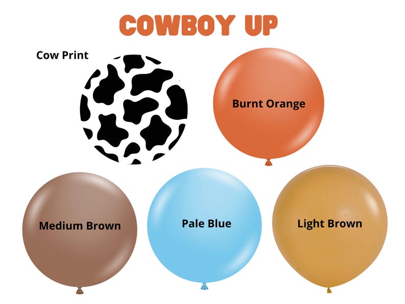 Cowboy DIY Balloon Garland, Wild West Balloon Arch, Custom Balloons ...