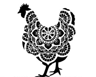 Chick Mandala SVG, DXF, Digital Download, Chicken, Easter, Spring ...