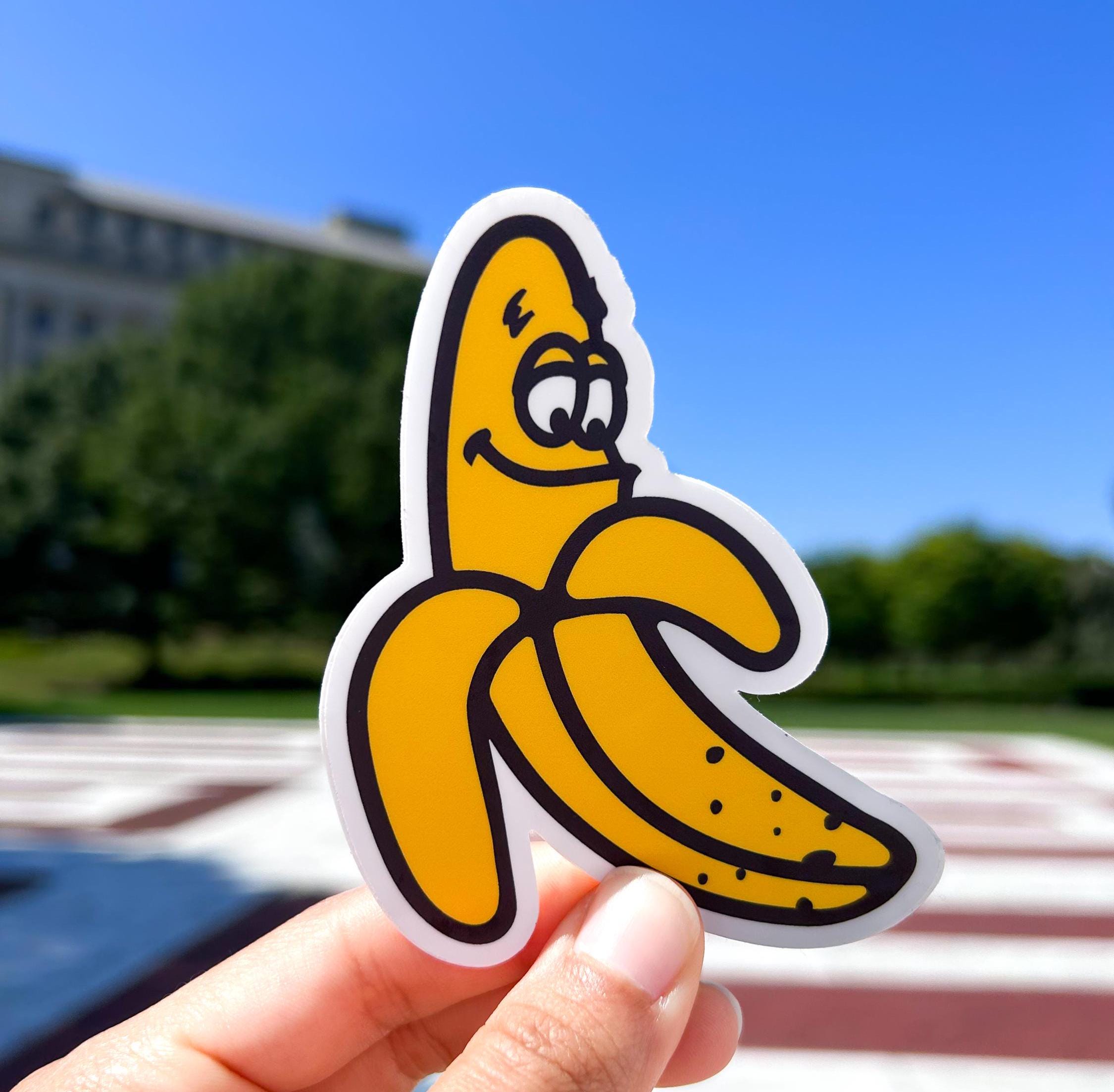 Patrick Star Banana Sticker, Funny Sticker, Laptop Sticker, Funny Gift ...