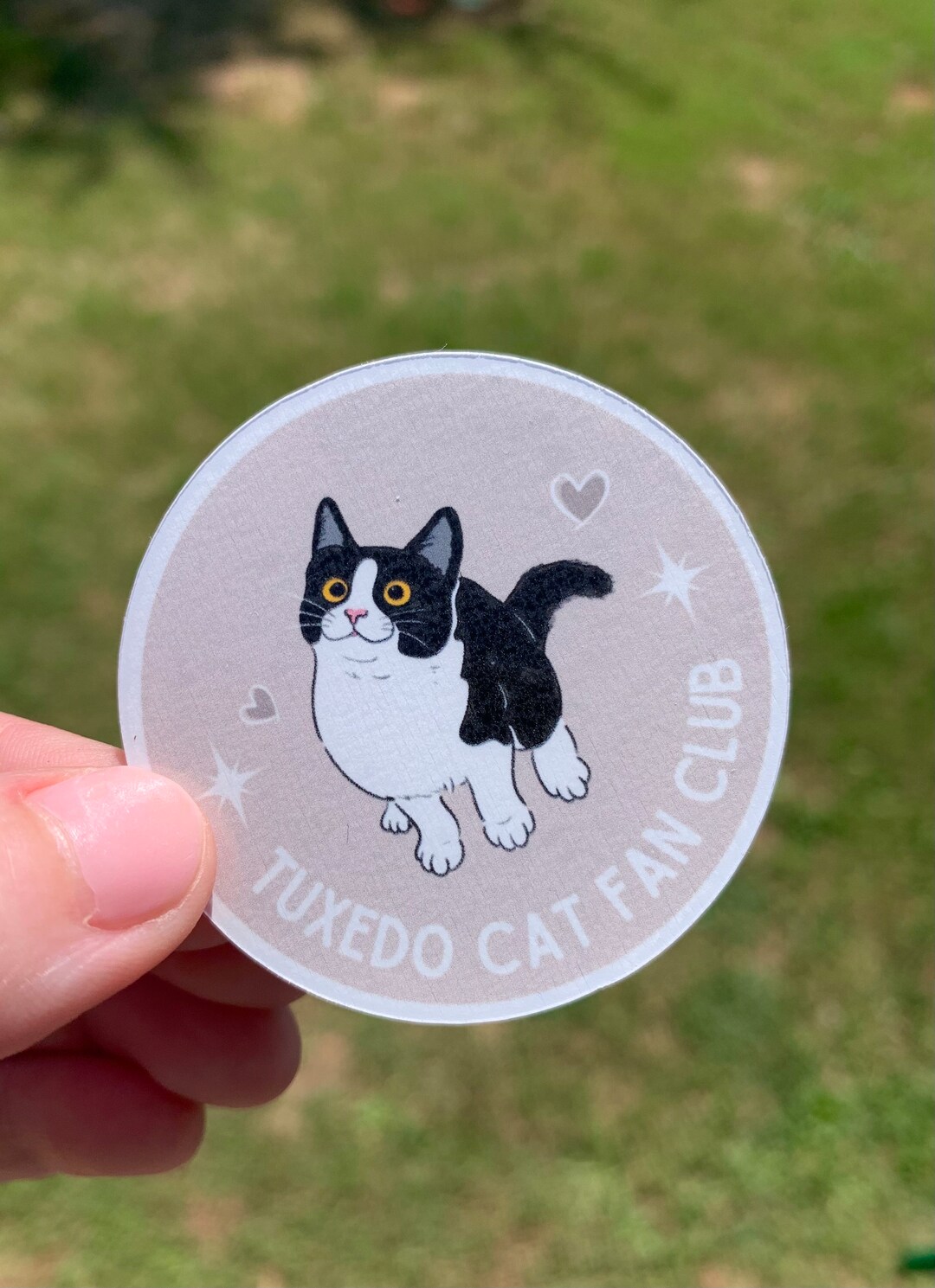 Tuxedo Cat Fan Club Sticker Vinyl Sticker - Etsy