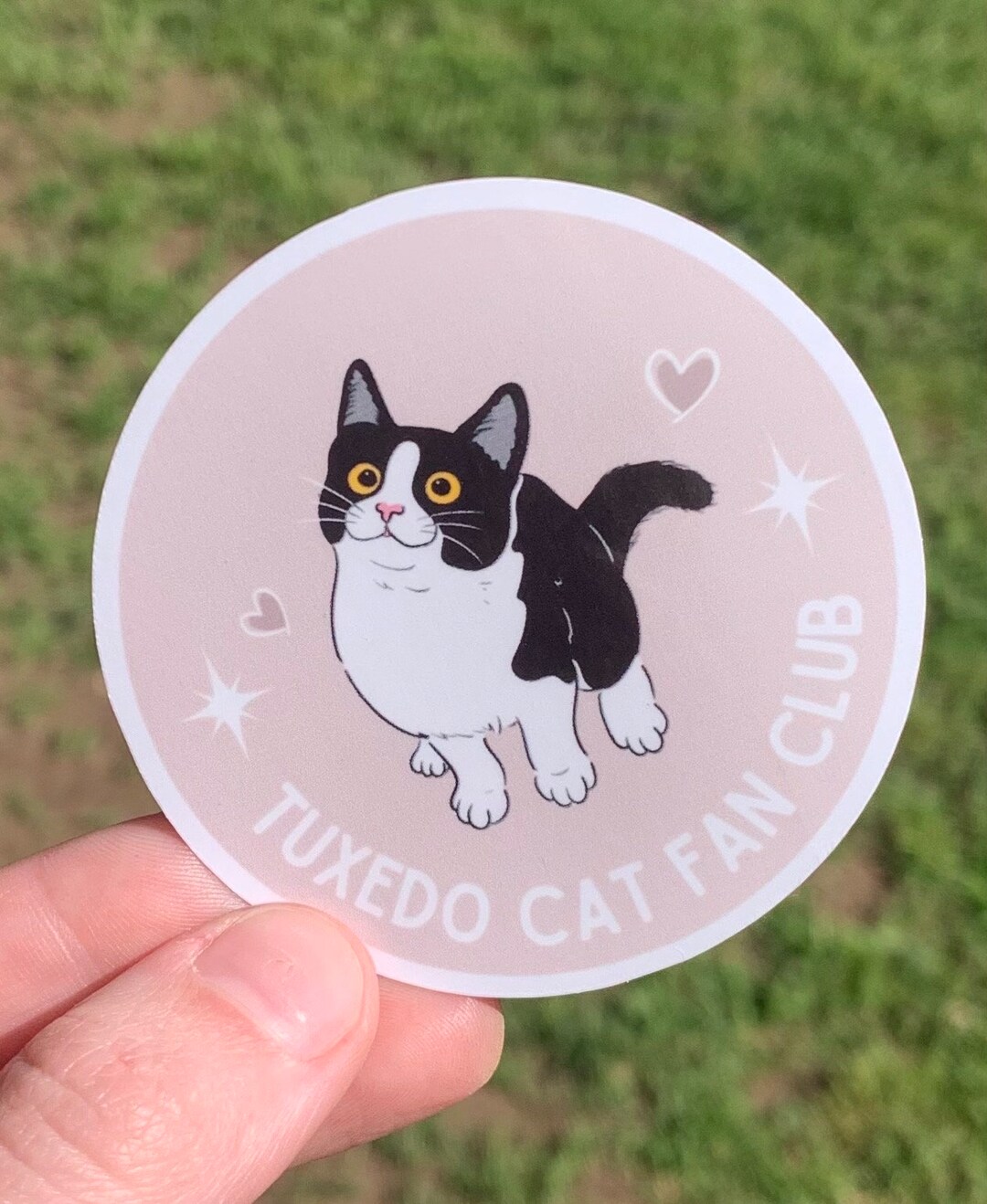 Tuxedo Cat Fan Club Sticker - Vinyl Sticker - Laminated Decal - Etsy