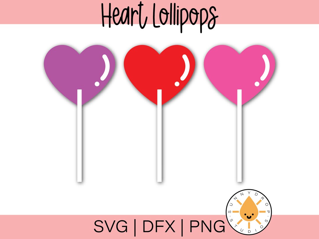 Heart Lollipop SVG, Heart SVG, Lollipop SVG, Heart Svg, Valentine ...