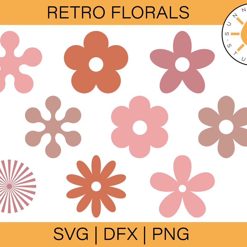 Retro Flowers - Etsy
