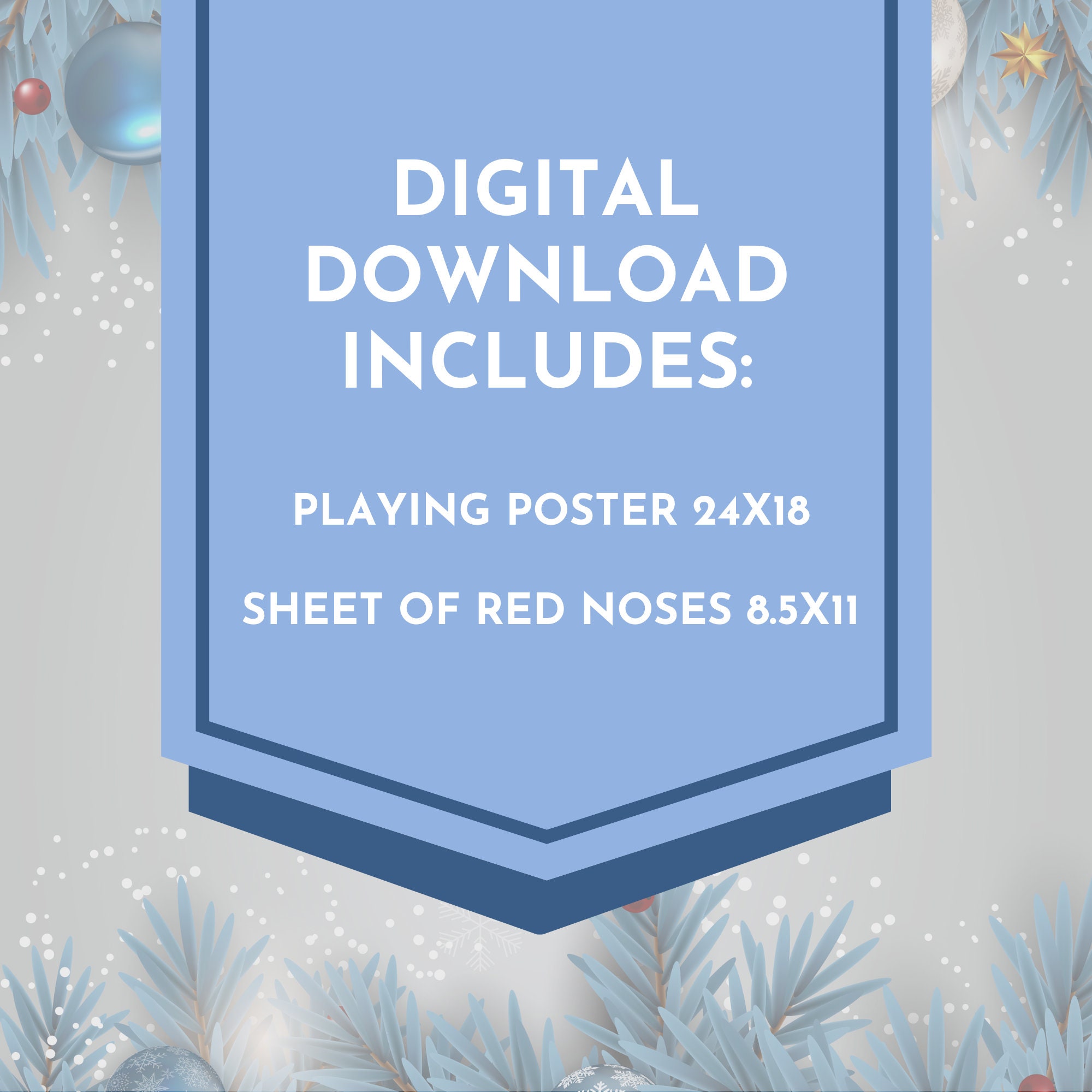 Christmas Pin the Tail Party Game Printable, Pin the Nose on Rudolph ...