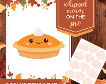 Thanksgiving Pin the Tail Party Game Printable, Pin the Feather on the ...