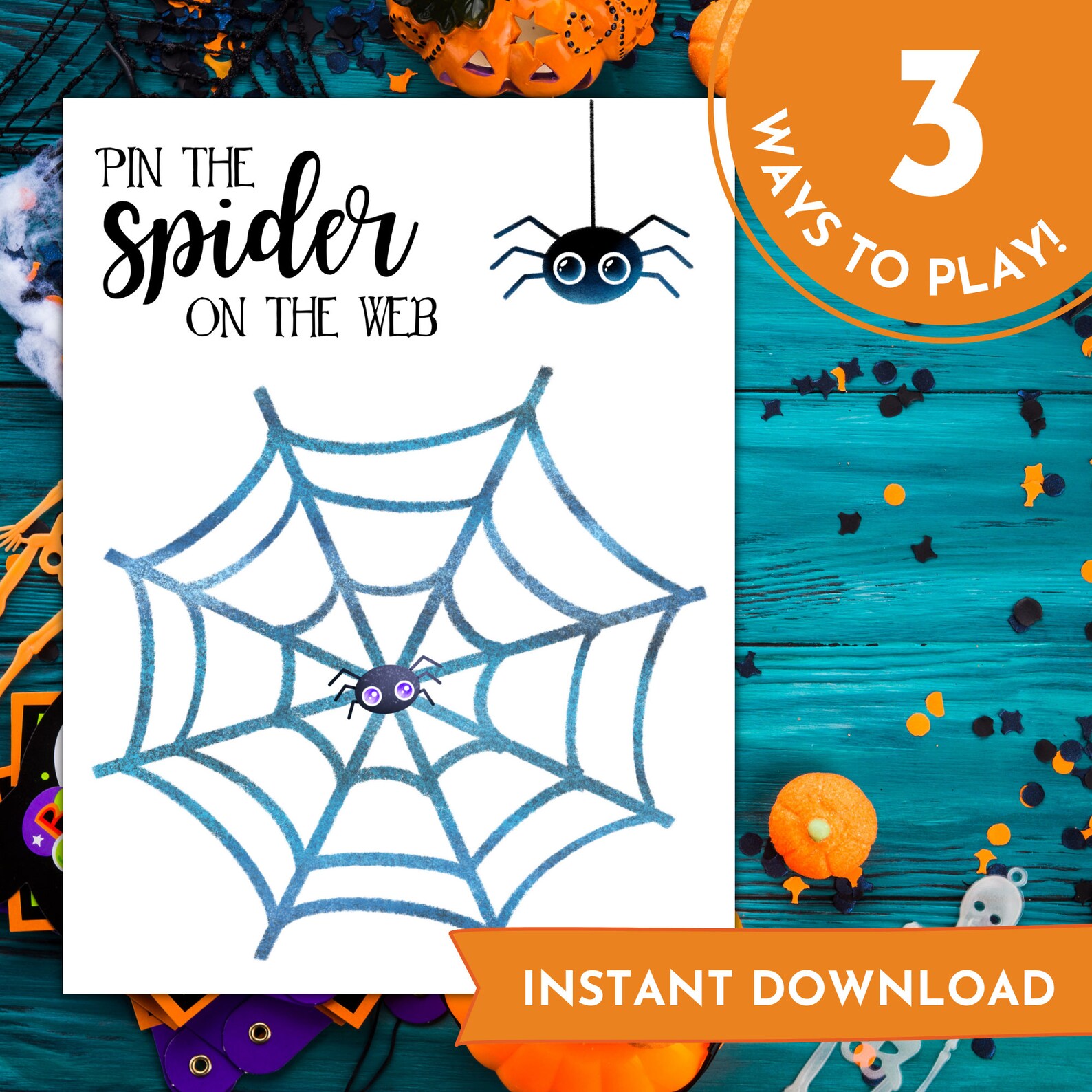 Halloween Pin the Tail Party Game Printable, Fun Holiday Activity, Kids ...