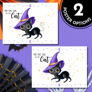 Halloween Pin the Tail Party Game Printable, Fun Holiday Activity, Kids ...
