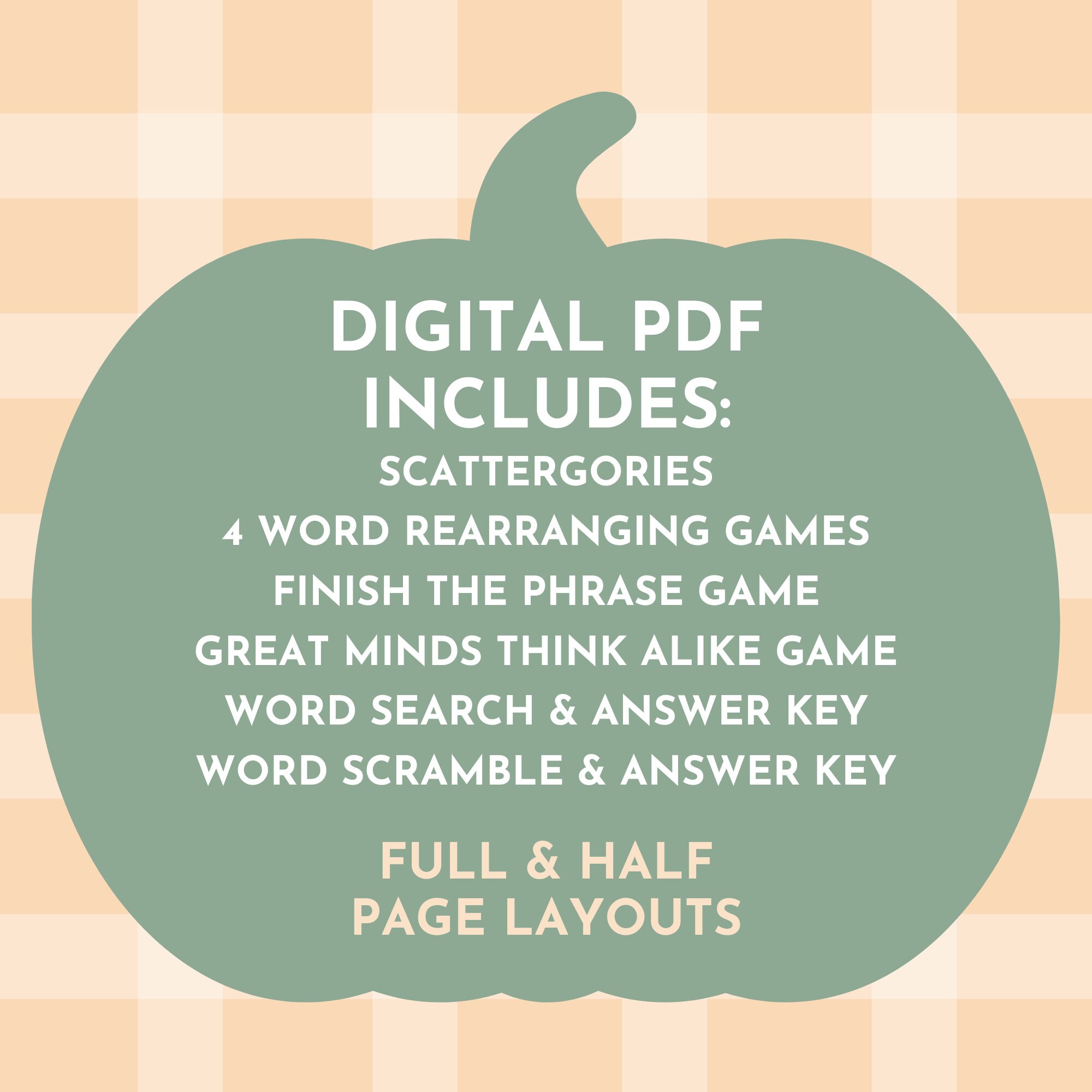 Thanksgiving Party Game Printables, 6 Game Bundle, Word Games, Fun Kids ...