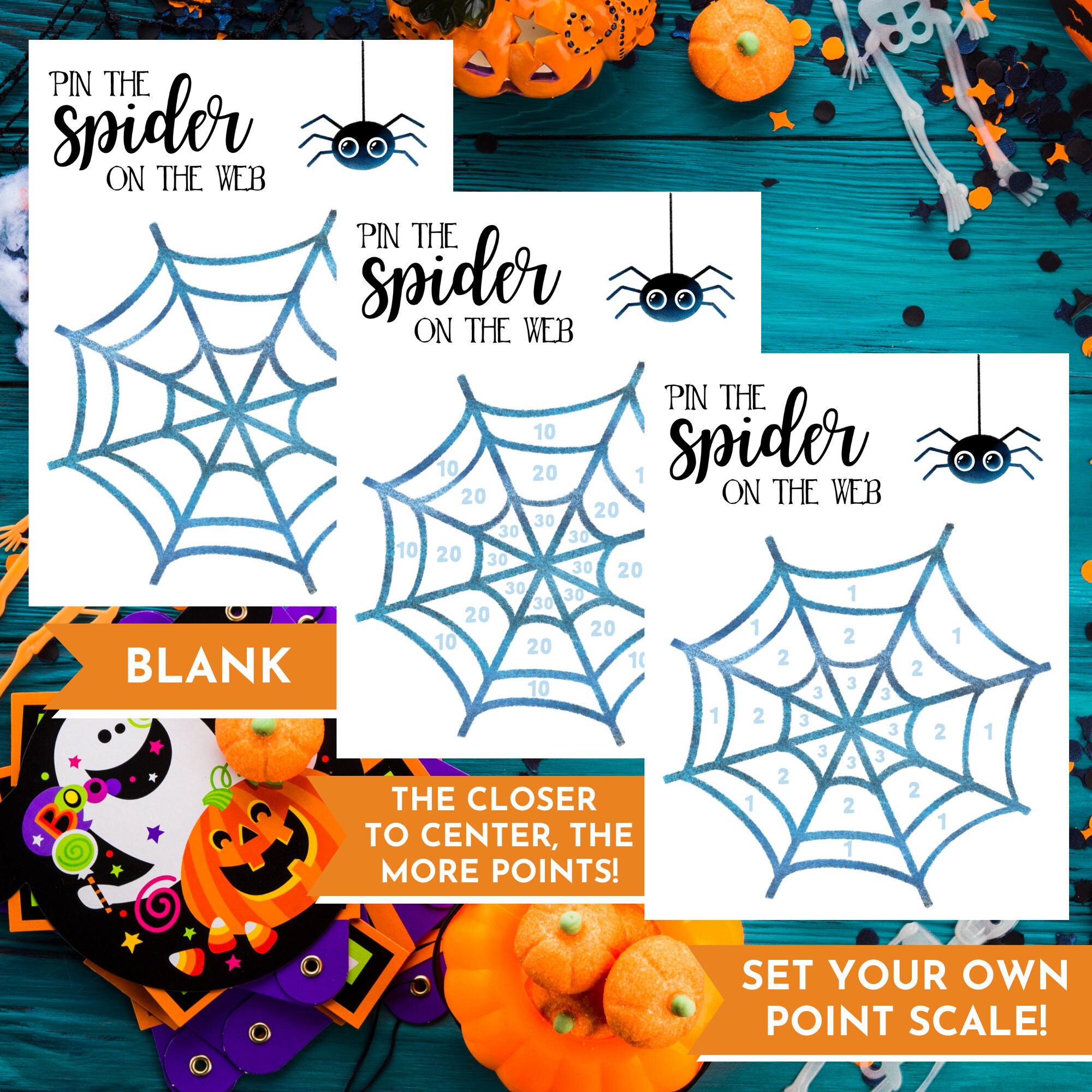 Halloween Pin the Tail Party Game Printable, Fun Holiday Activity, Kids ...