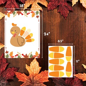 Thanksgiving Pin the Tail Party Game Printable, Pin the Feather on the ...