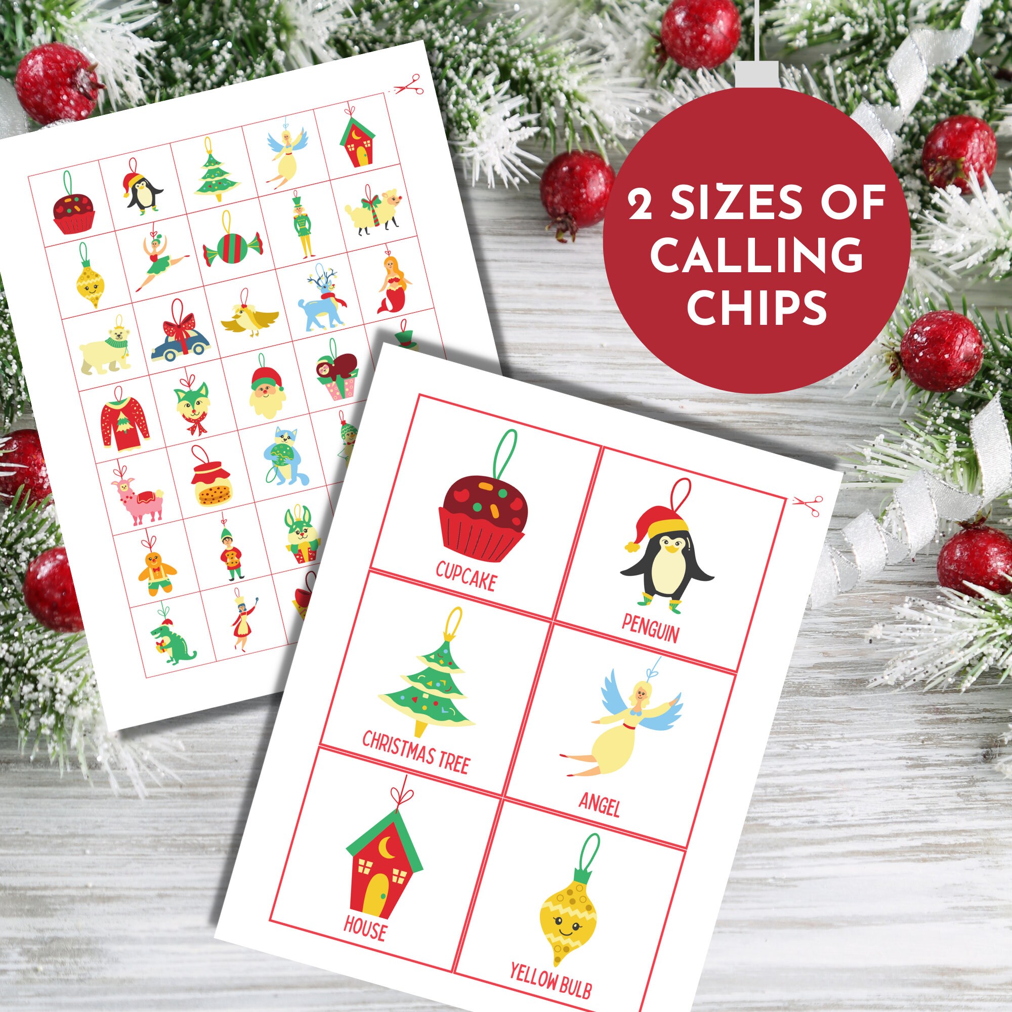Christmas Tree Bingo Printable, 35 Unique Cards, Fun Holiday Activity ...