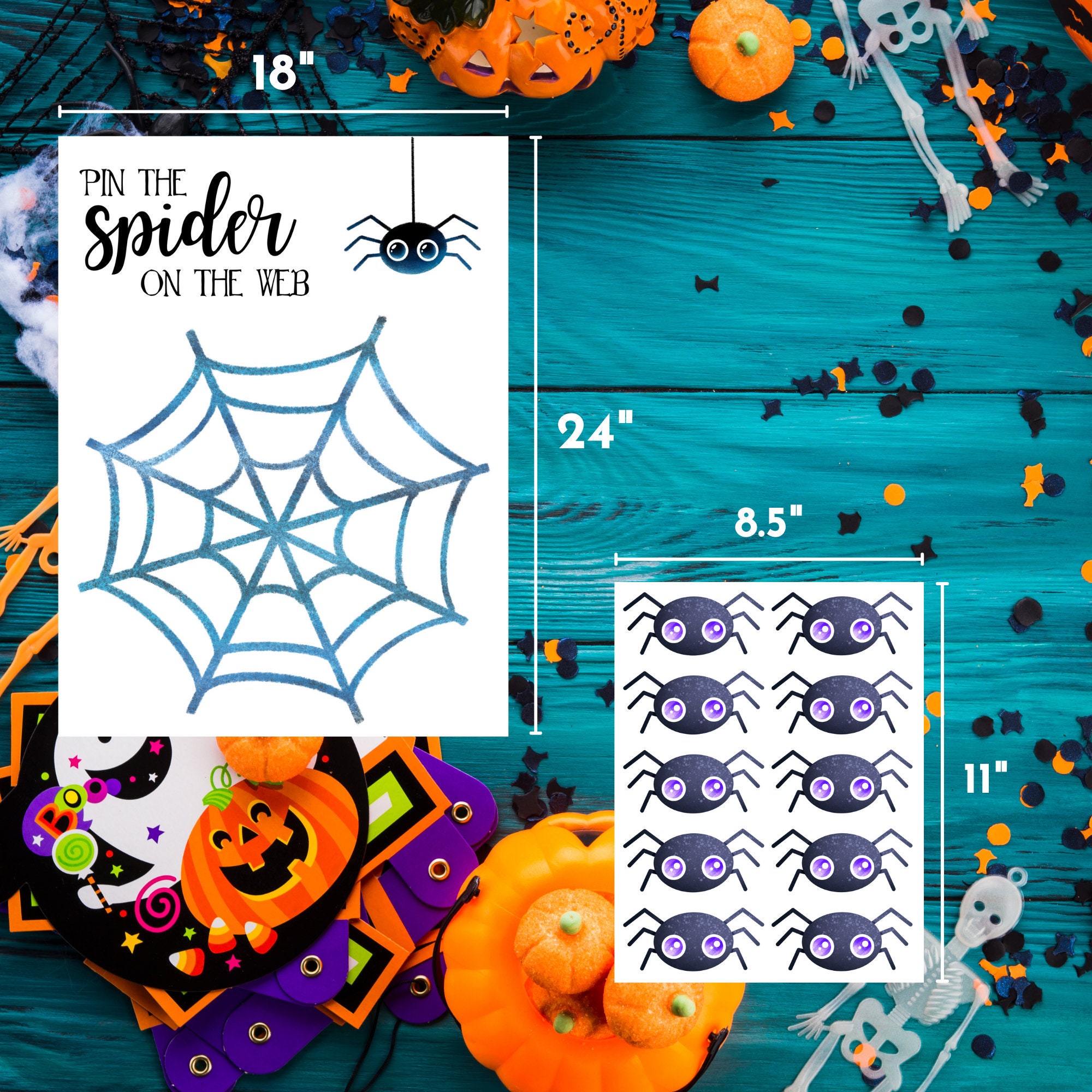 Halloween Pin the Tail Party Game Printable, Fun Holiday Activity, Kids ...