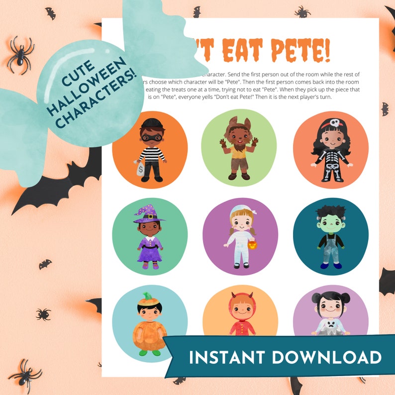Halloween Don't Eat Pete Party Game Printable, Fun Holiday Activity ...