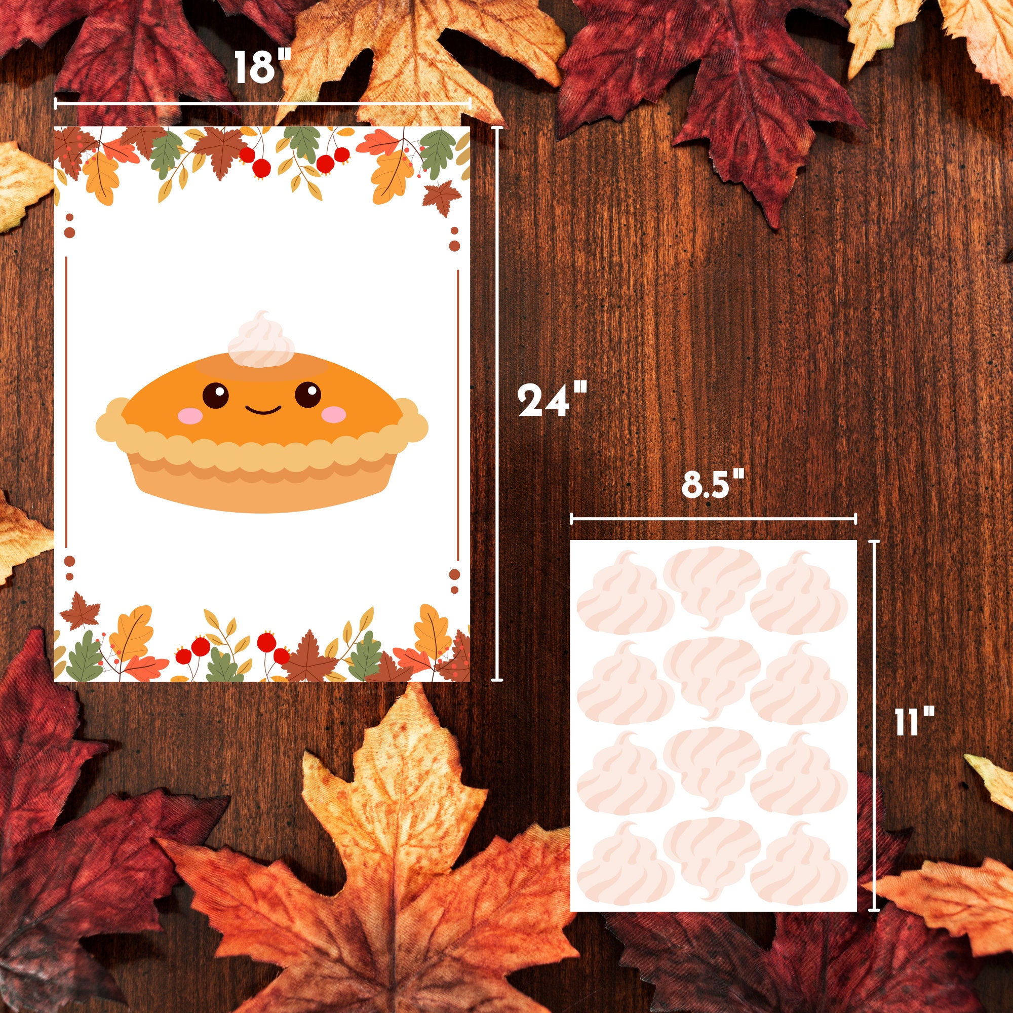 Thanksgiving Pin the Tail Party Game Printable, Pin the Whipped Cream ...