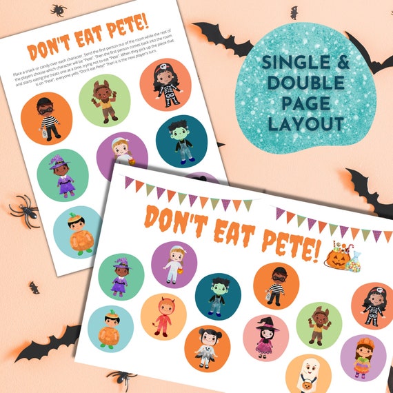 Halloween Don't Eat Pete Party Game Printable Fun Holiday - Etsy