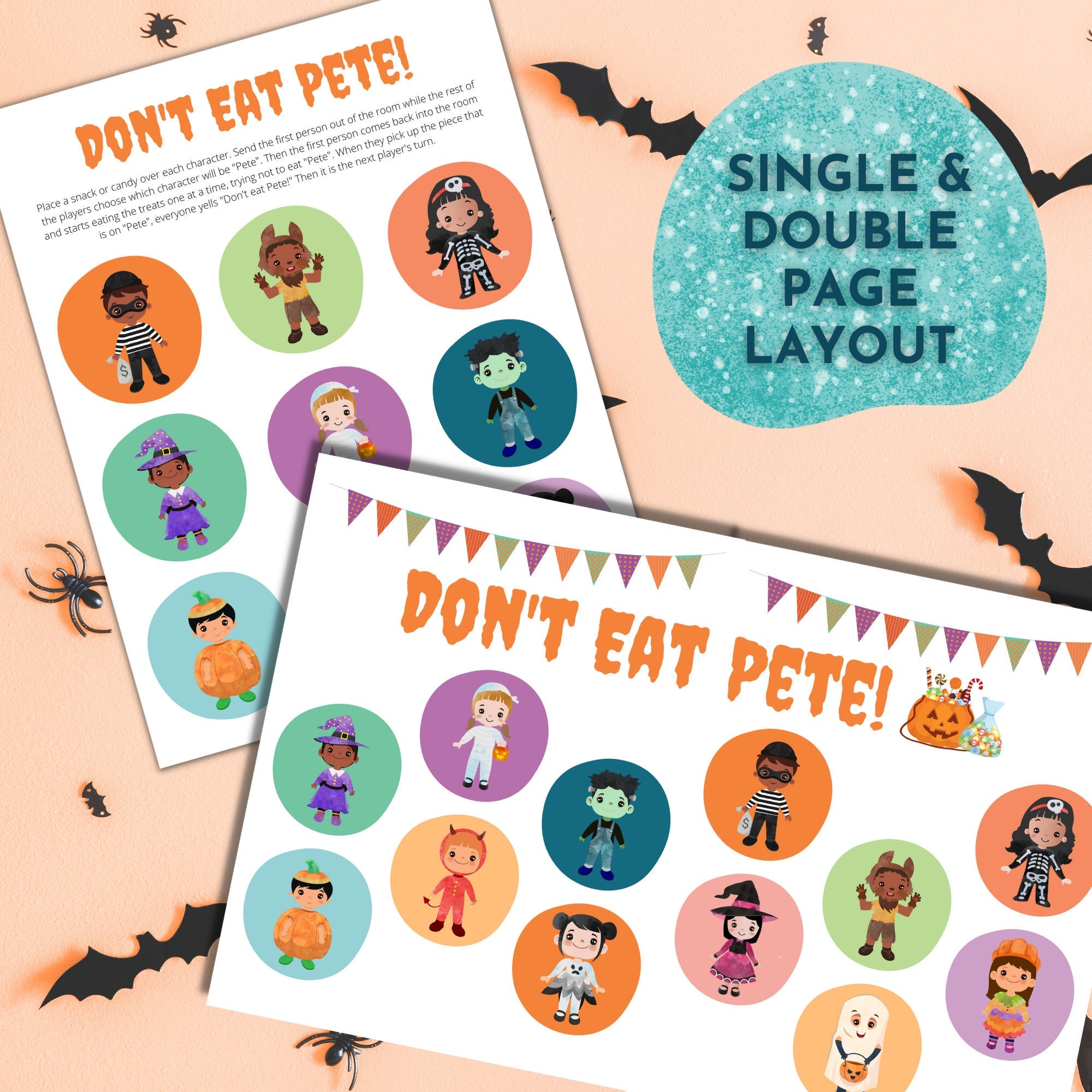 Halloween Don't Eat Pete Party Game Printable, Fun Holiday Activity ...