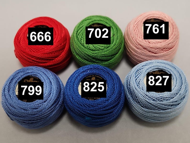 DMC Pearl Cotton Size 8 Crochet Thread - Various Colors - Etsy