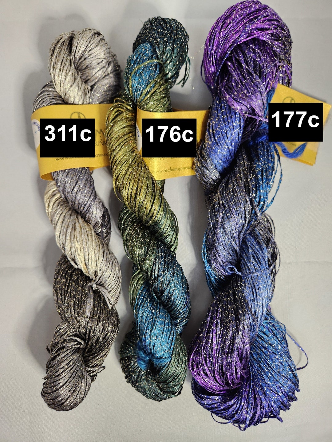 Alchemy Sparky Silk Ribbon Yarn, Various Colors - Etsy